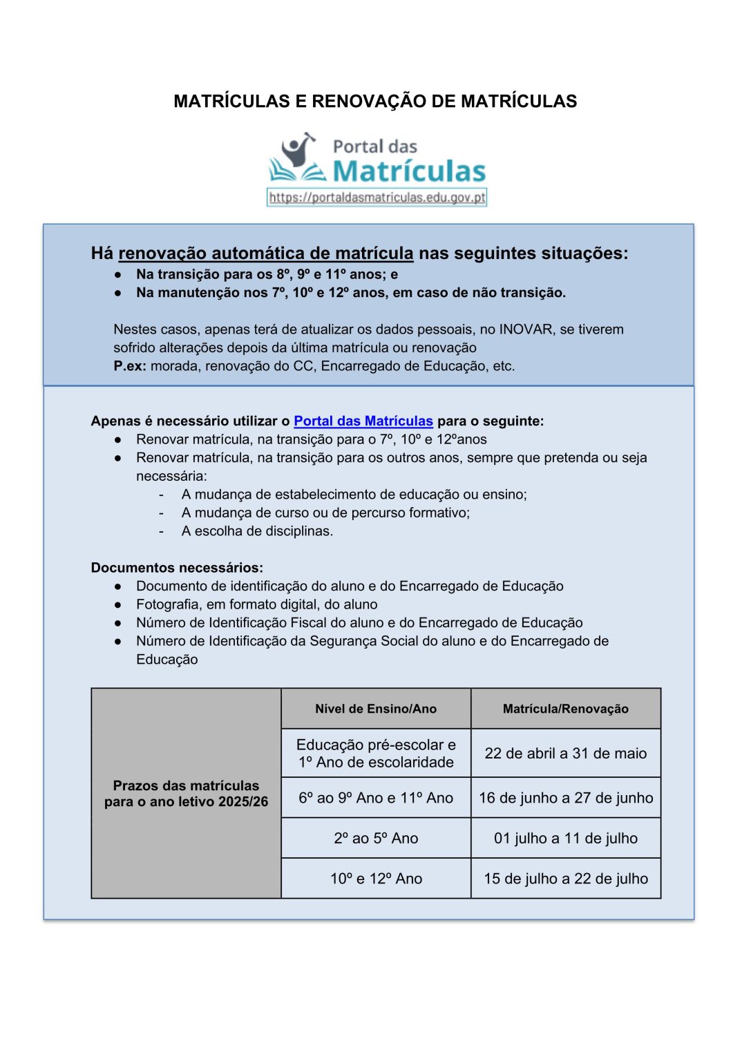 MATRÍCULAS E RENOVAÇÃO DE MATRÍCULAS – informações – AESAS